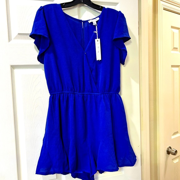 She + Sky | Shorts | Royal Blue Romper | Poshmark